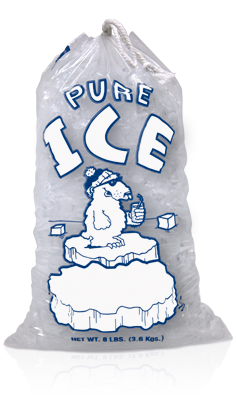 41103 8lbs Crystal Drawstring Ice Bag